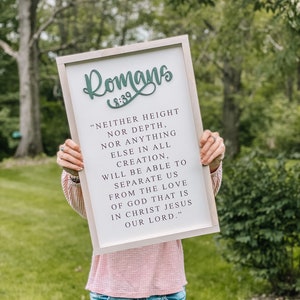 Custom Bible Verse Sign - Laser Cut 3D & Engraved Sign - Wooden Framed ...