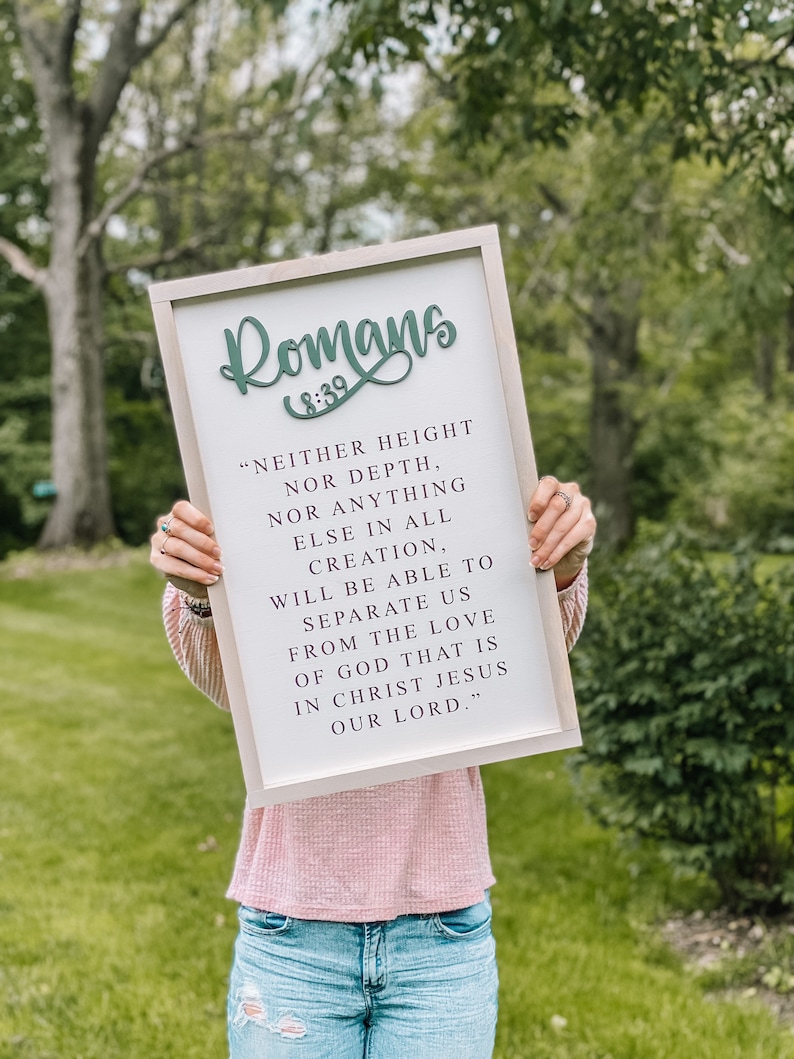 Custom Bible Verse Sign - Laser Cut 3D & Engraved Sign - Wooden Framed ...