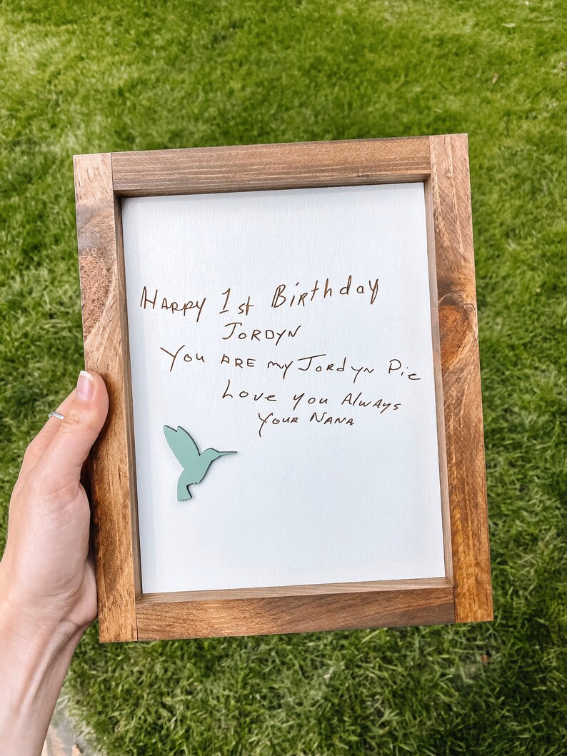 Custom Handwriting Sign Laser Engraved Handwritten Wooden - Etsy