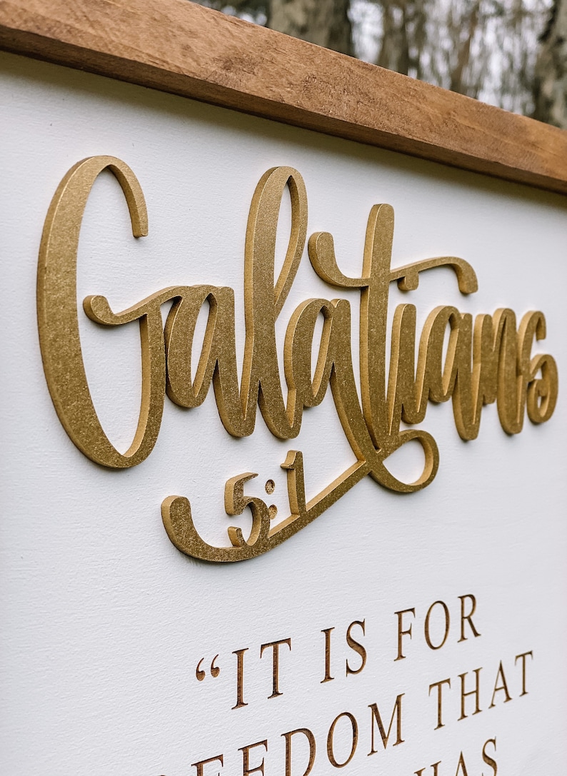 Custom Bible Verse Sign - Laser Cut 3D & Engraved Sign - Wooden Framed ...
