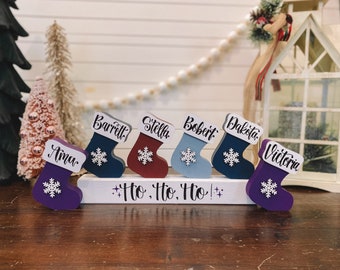 Personalized Christmas Tree Block - Wooden Tree Blocks - Custom Winter ...