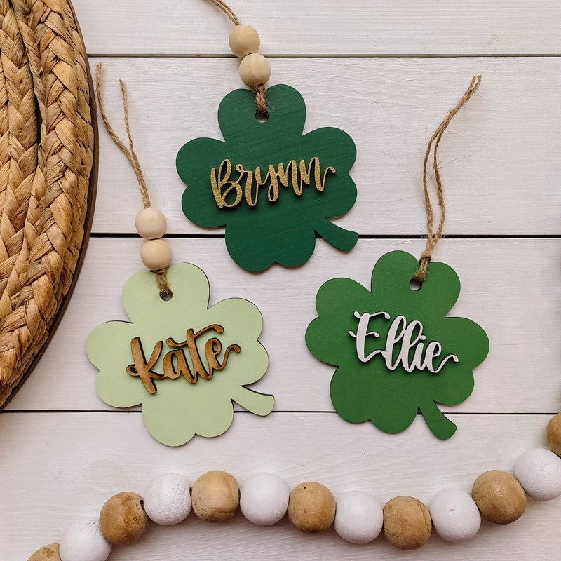 Shamrock Name Tags - Etsy