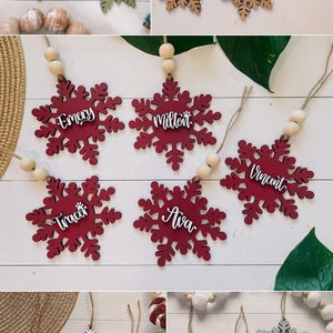 Custom 3D Gingerbread/snowflake Stocking Tags/gift Tags - 4” Christmas ...