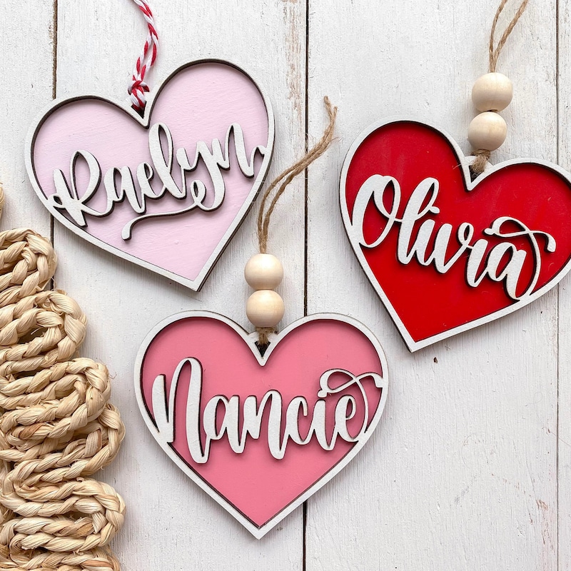 Heart Name Tag - Etsy