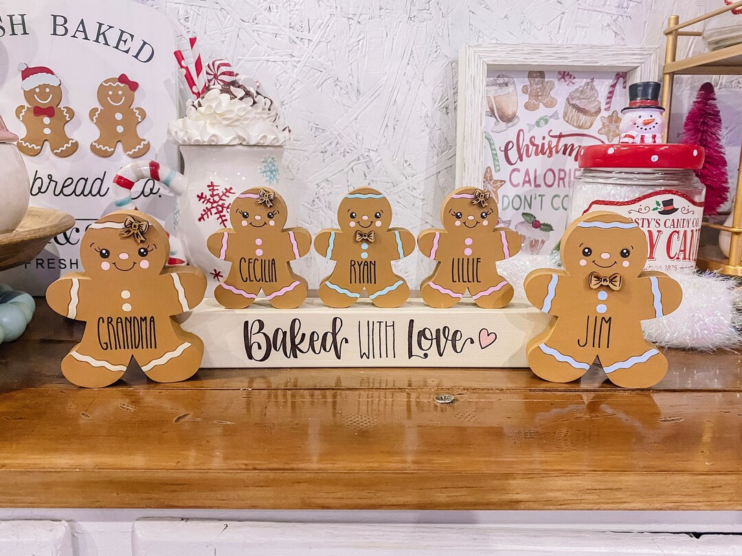 Personalized Gingerbread Block - Wooden Gingerbread Blocks - Custom ...