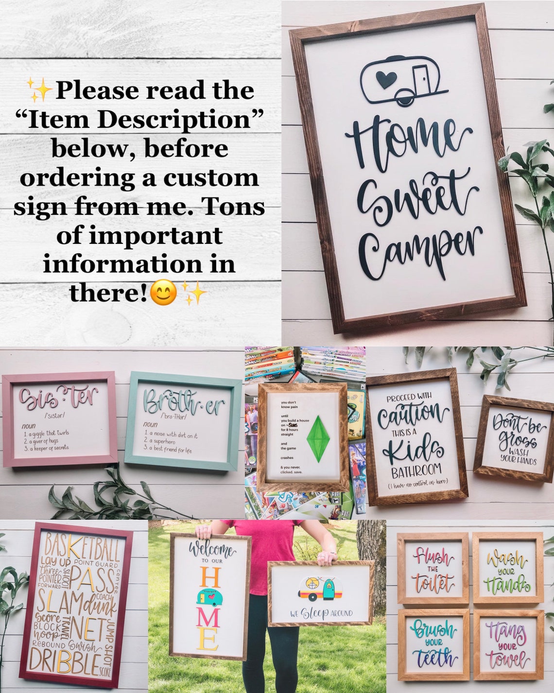 CUSTOM ORDER SIGN 3D Laser Cut & Engraved Signs Custom | Etsy