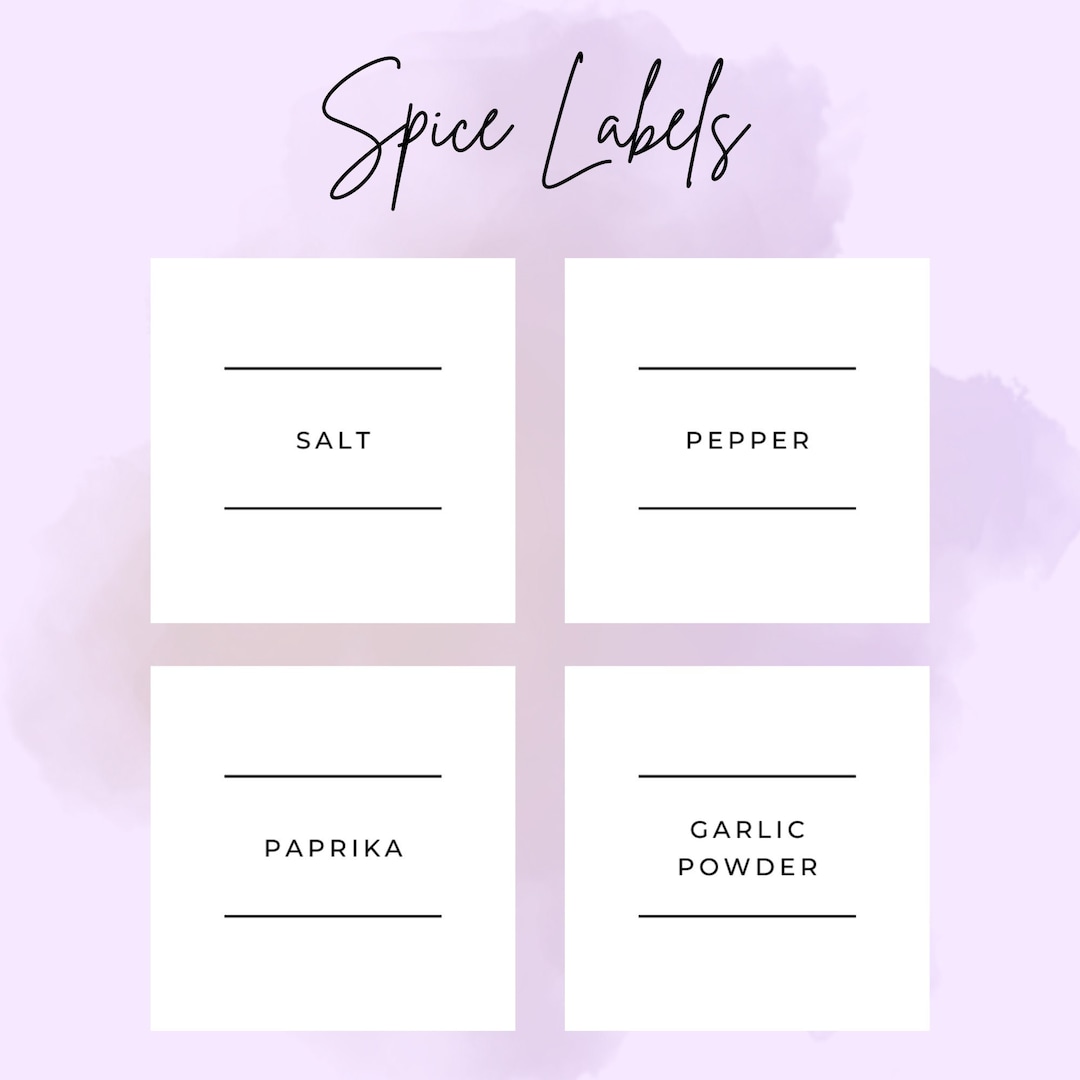Spice Labels Customizable Canva Template - Etsy