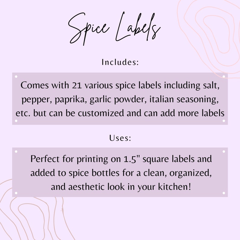 Spice Labels Customizable Canva Template - Etsy