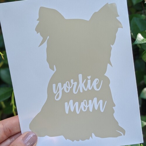 Yorkie Mom Vinyl Decal Sticker Decal for Laptops Car and - Etsy