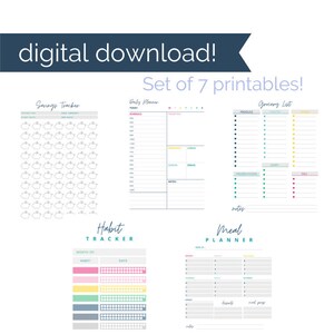 Colorful Minimalist Printable Collection Set of 7 Printables | Etsy