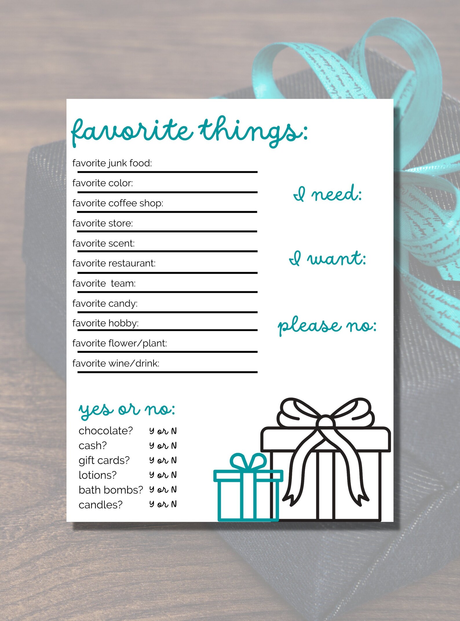 Appreciation Gift Survey Printable Teacher Gift Survey Get - Etsy