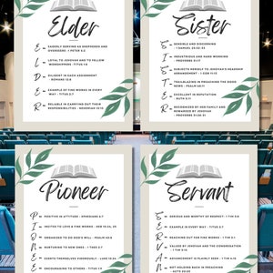 JW Acrostic Poem Printable Set of 4 | Digital Download | JW Gifts - Etsy
