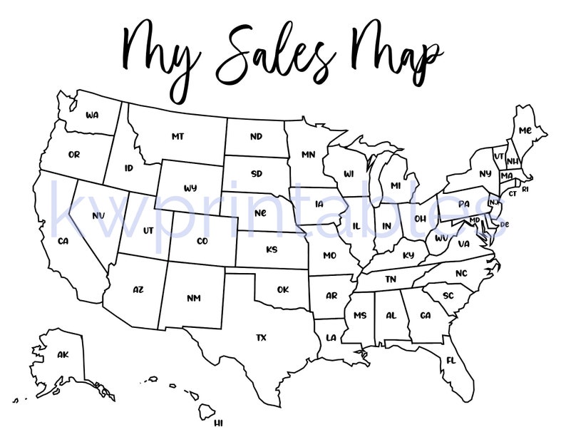 My Sales Map Printable Digital Download Order Tracker Etsy - Etsy