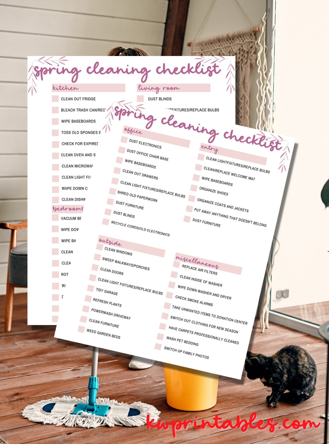 Ultimate Spring Cleaning Checklist Digital Download - Etsy