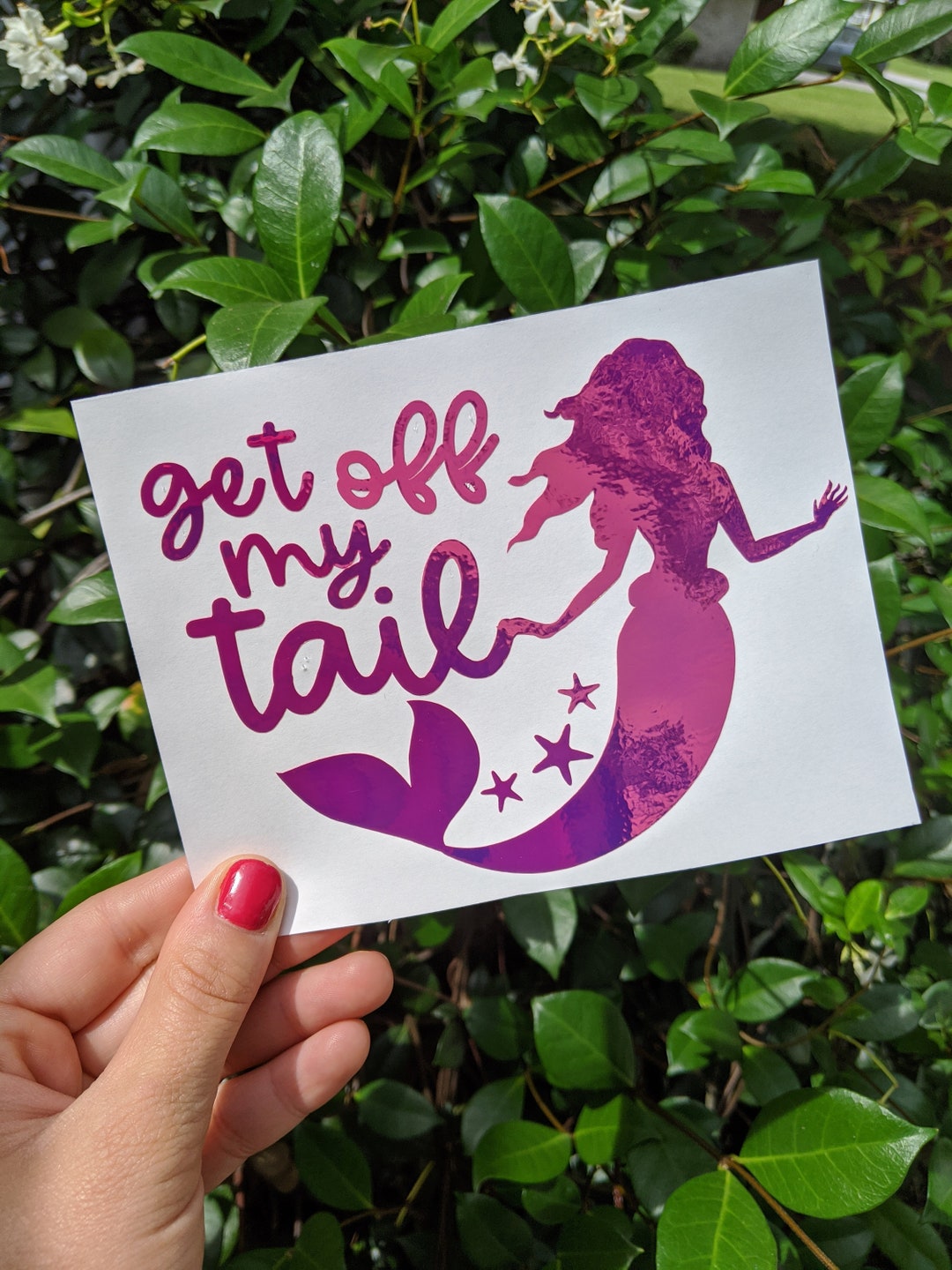 Mermaid Get off My Tail Car Window Vinyl Decal Sticker - Etsy