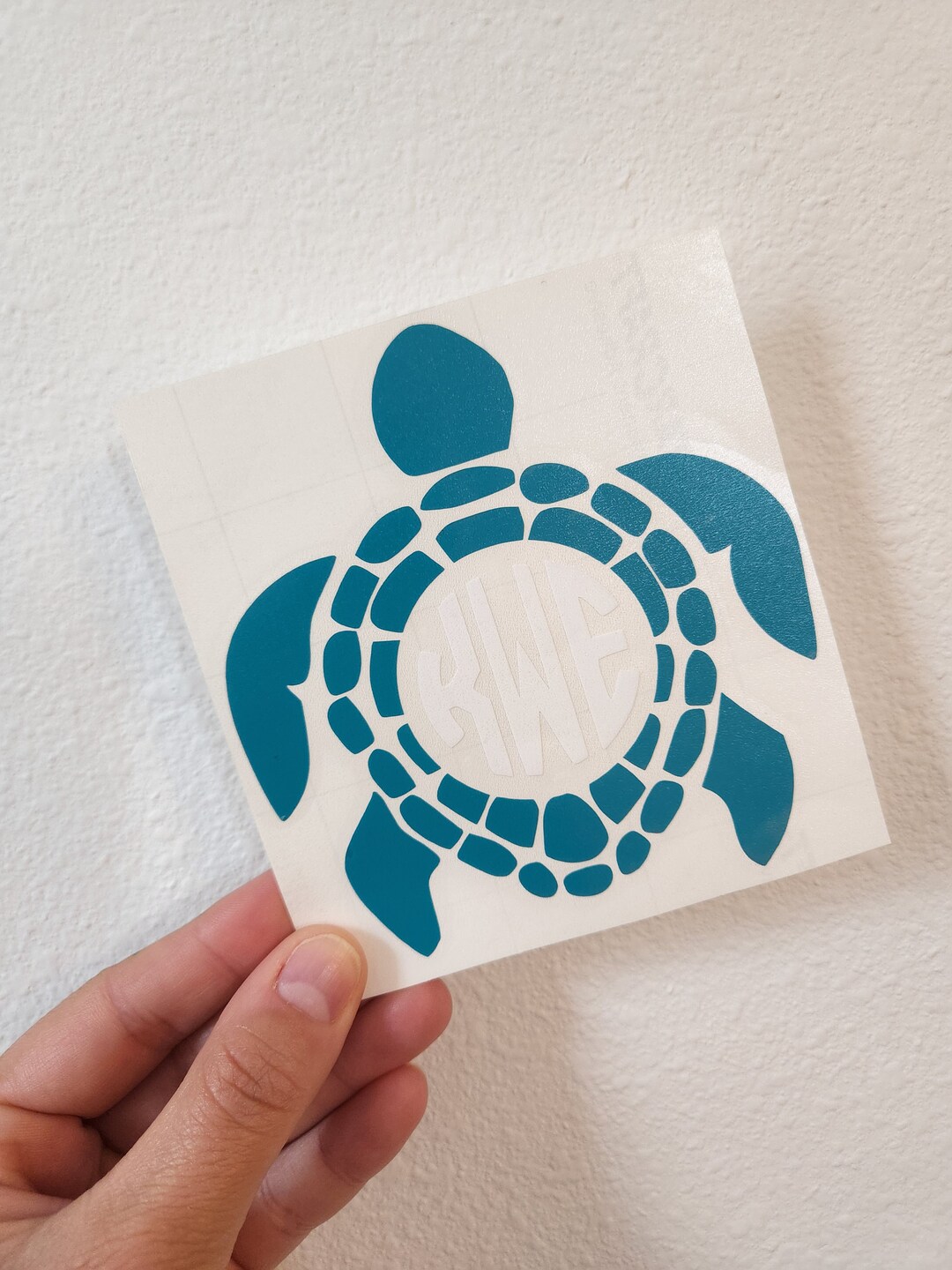 Sea Turtle Monogram Decal Sticker - Etsy