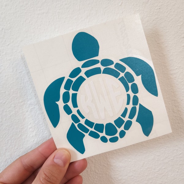 Turtle Monogram - Etsy