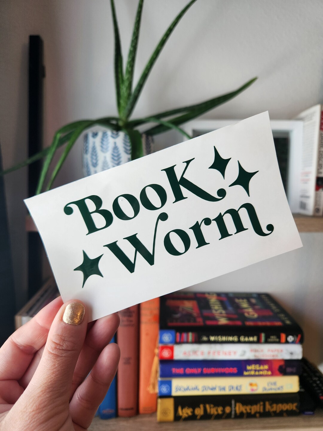 Book Worm Vinyl Decal Sticker | Reader Gift - Etsy
