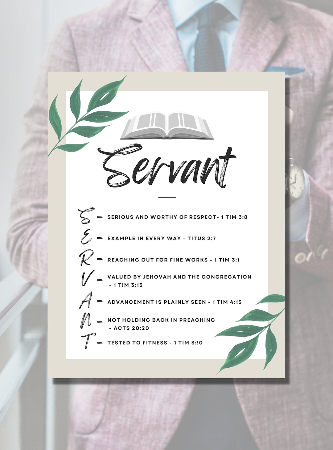 Ministerial Servant Acrostic Poem Art Print (digital Download) - Etsy