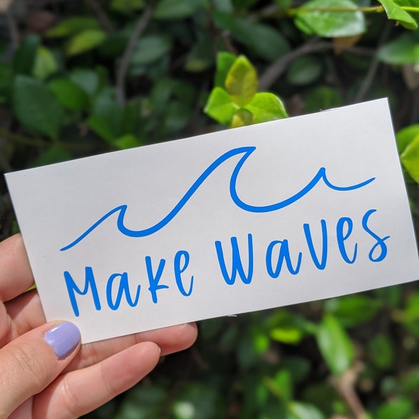 Blue Wave Boat Decal - Etsy