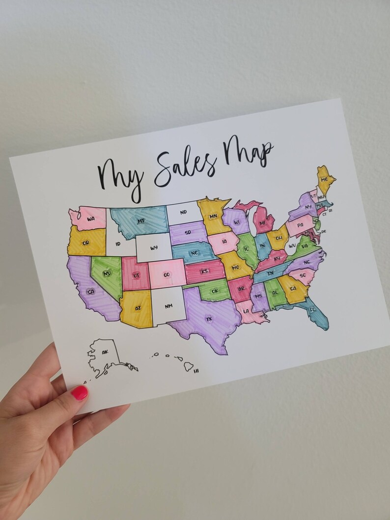 My Sales Map Printable Digital Download | Order Tracker | Etsy Order ...