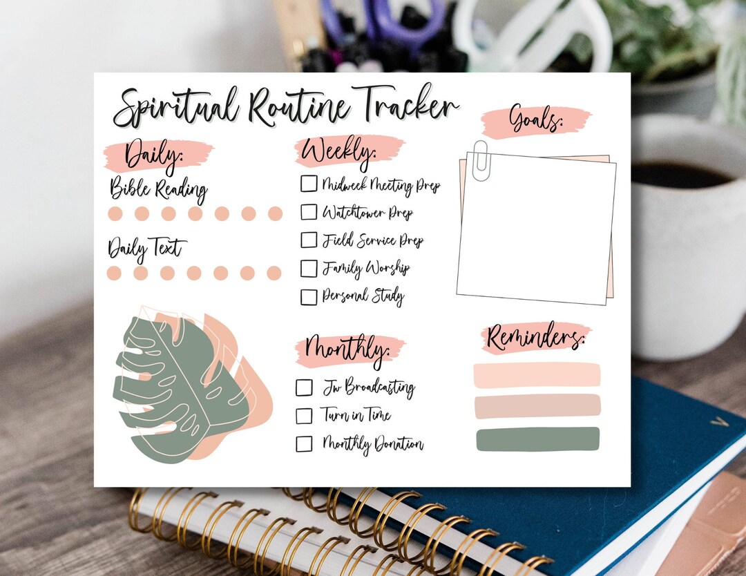 Spiritual Routine Tracker Printable | JW Routine Digital Download ...