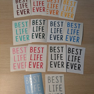 Best Life Ever Vinyl Decal | Etsy