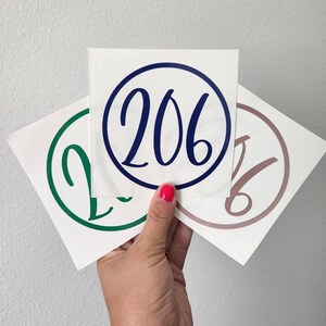 Custom Area Code Vinyl Decal Sticker - Etsy