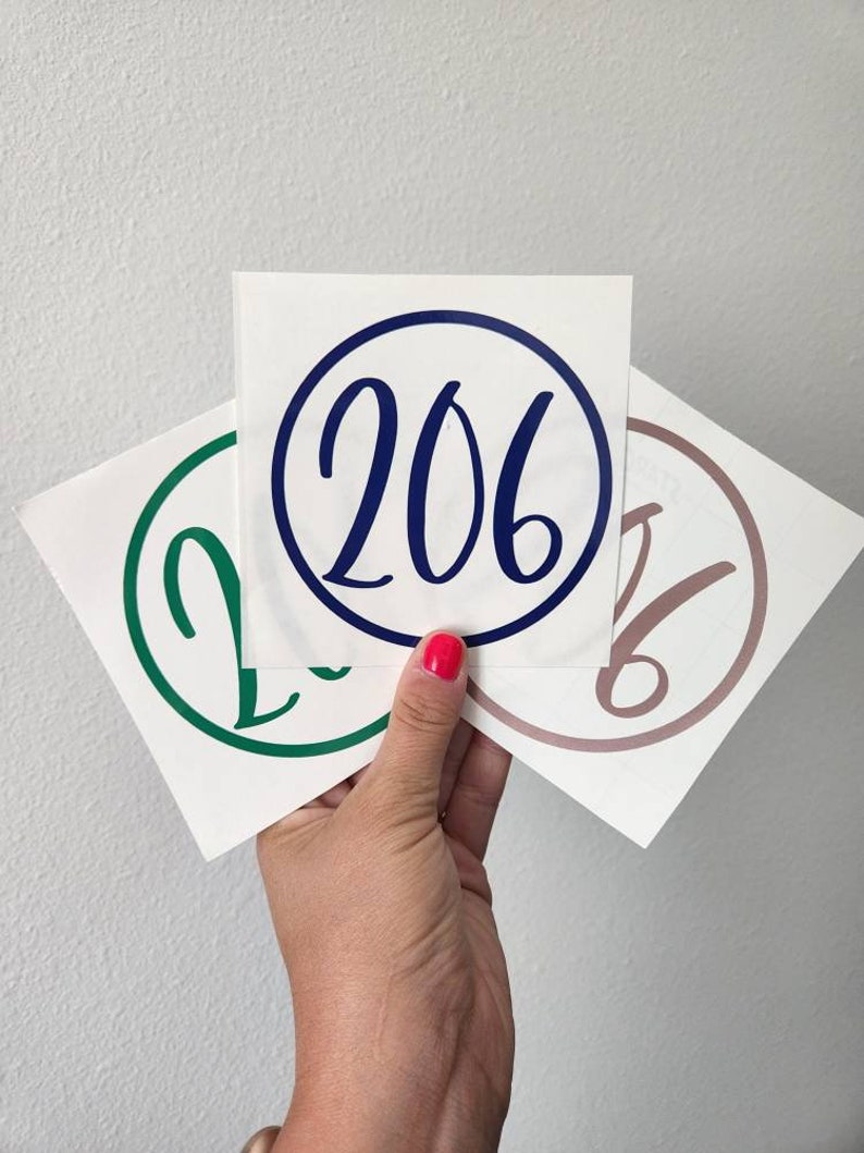 Custom Area Code Vinyl Decal Sticker - Etsy