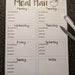 One Week Meal Planning Printable - Etsy
