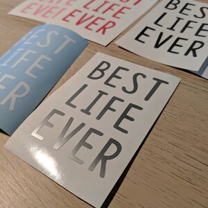 Best Life Ever Vinyl Decal | Etsy