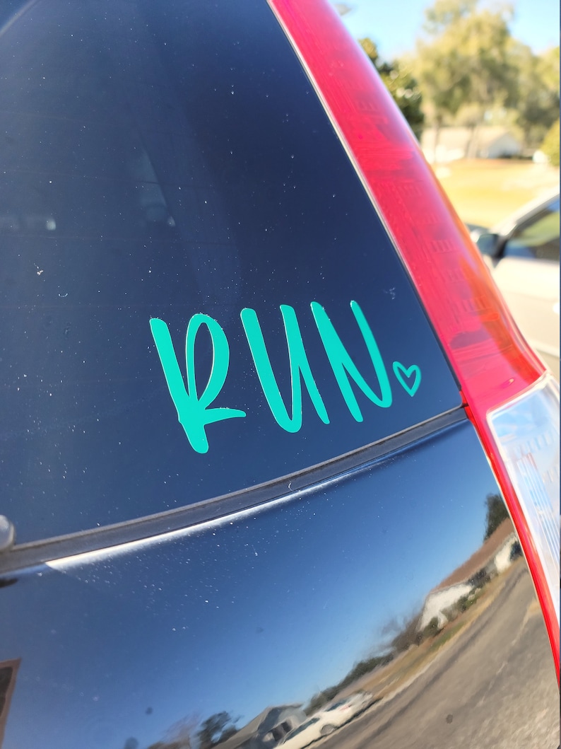 Run Vinyl Decal Sticker Runner Gift Run Car Decal | Etsy