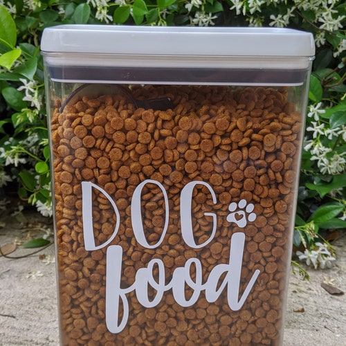 Dog Food Vinyl Decal Label Dog Food Container Decal Dog Bowl - Etsy