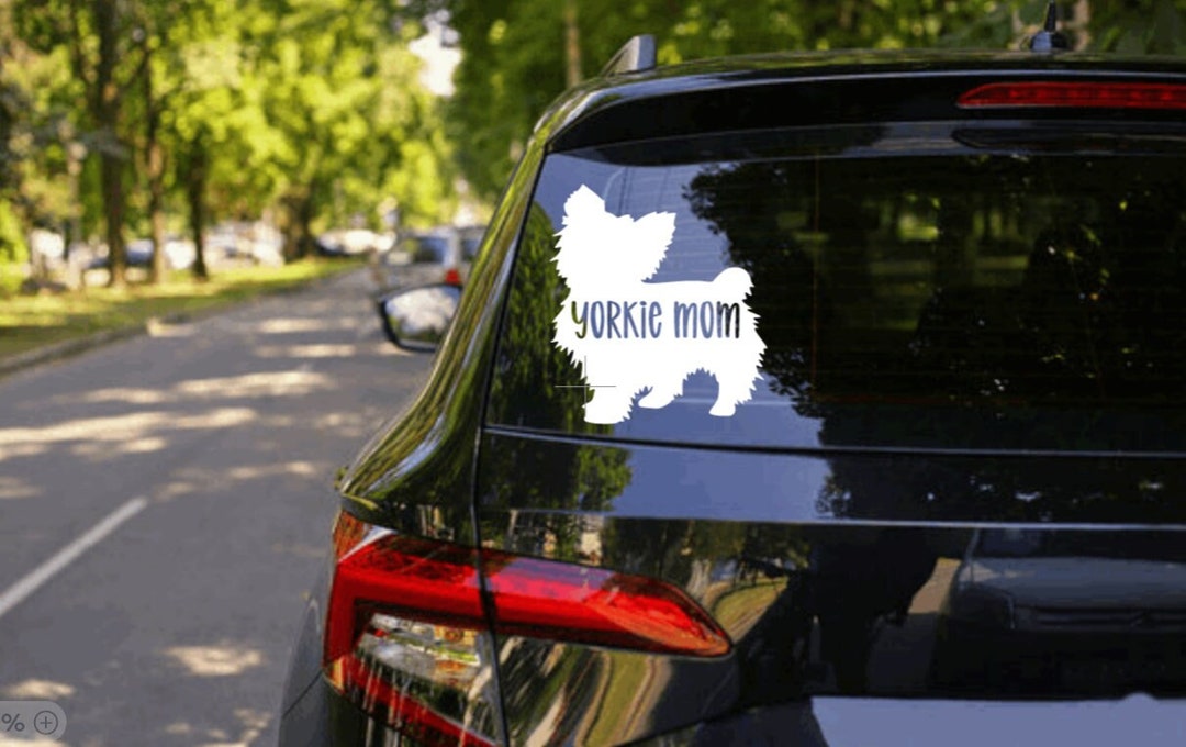 Yorkie Momvinyl Decal Sticker | Yorkie Car Decal - Etsy