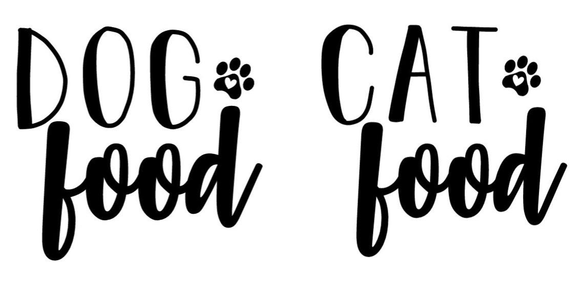 Dog or Cat Food Container Decal Label Only - Etsy