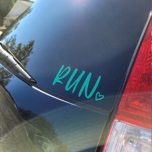 Run Vinyl Decal Sticker | Runner Gift | Run Car Decal - Etsy