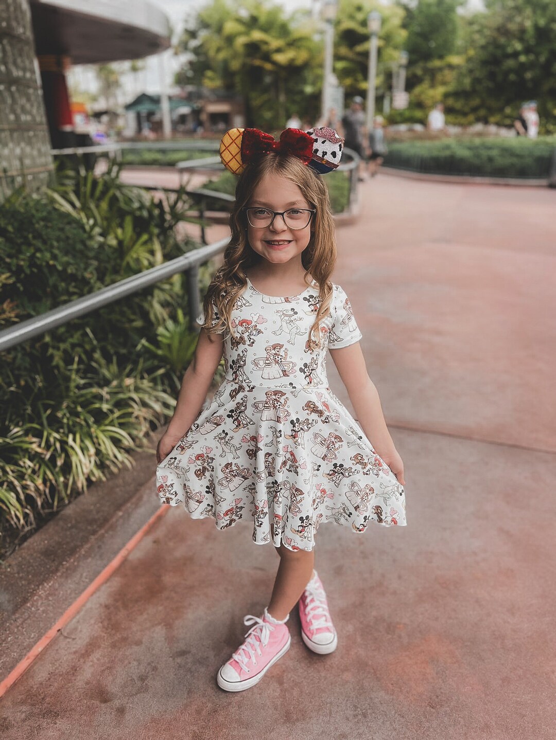 Mickey Toy Story Dress Short Sleeve| Minnie Mouse Dress | Skater Dress ...