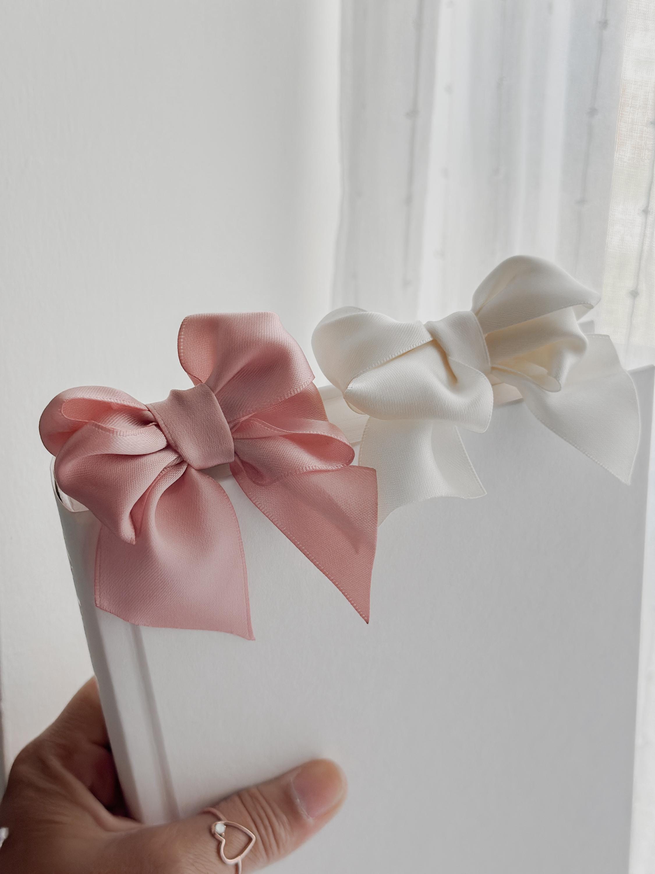 Elegant Bow Bookmarks | Satin & Lace Ribbon Bookmarks | Handmade Gift ...