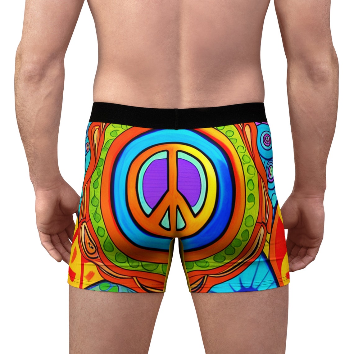 VW Hippie Men's Boxer Briefs AOP - Etsy