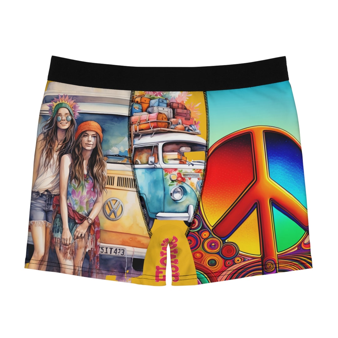 VW Hippie Men's Boxer Briefs AOP - Etsy