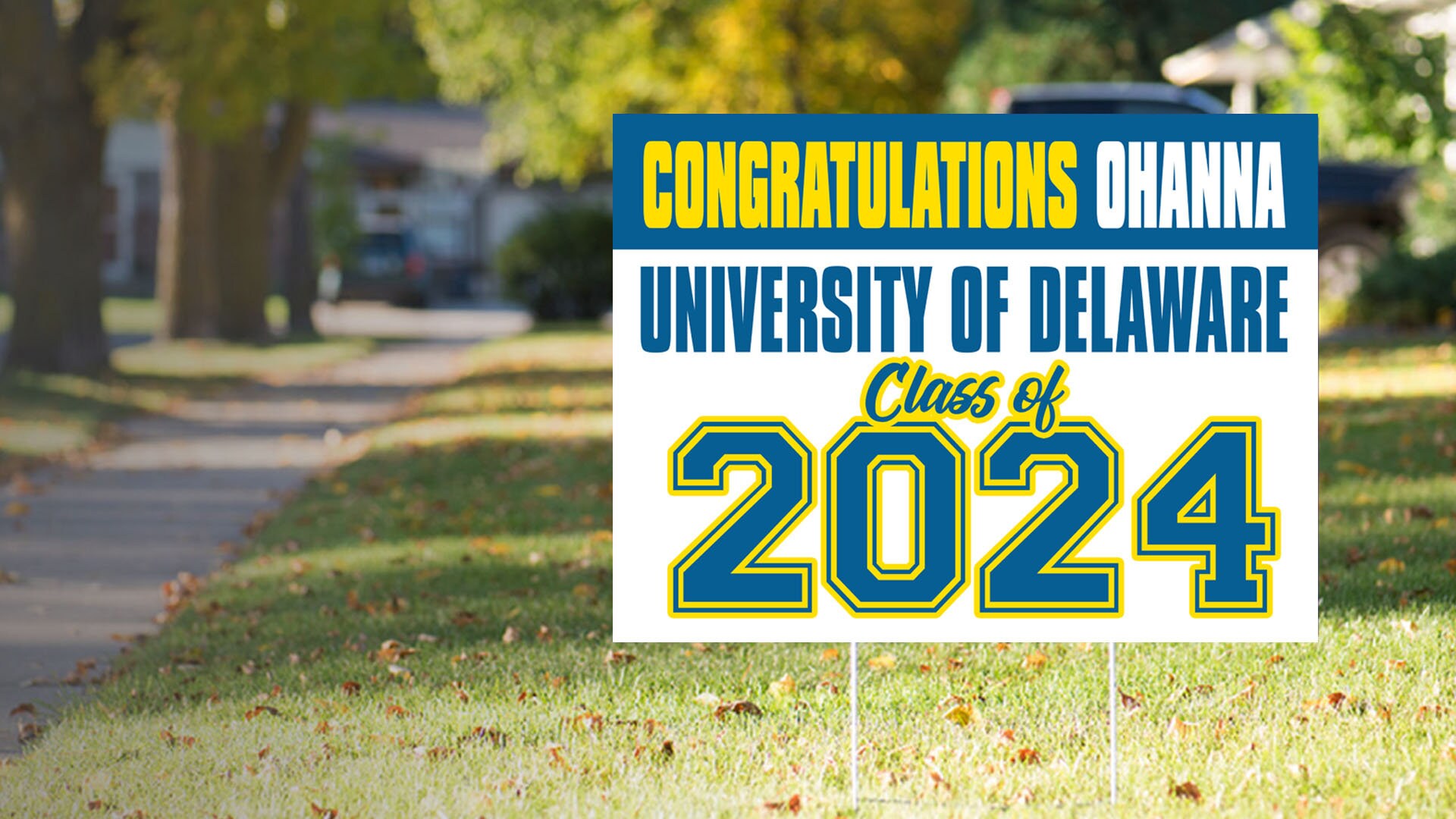 Graduation Lawn Sign University of Delaware University of Maryland ...