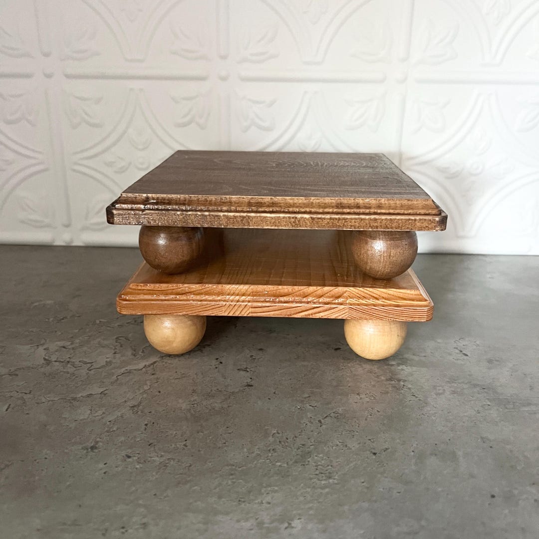 Square Wood Riser, Wood Stand, Wood Pedestal, Wood Soap Stand, Wood ...