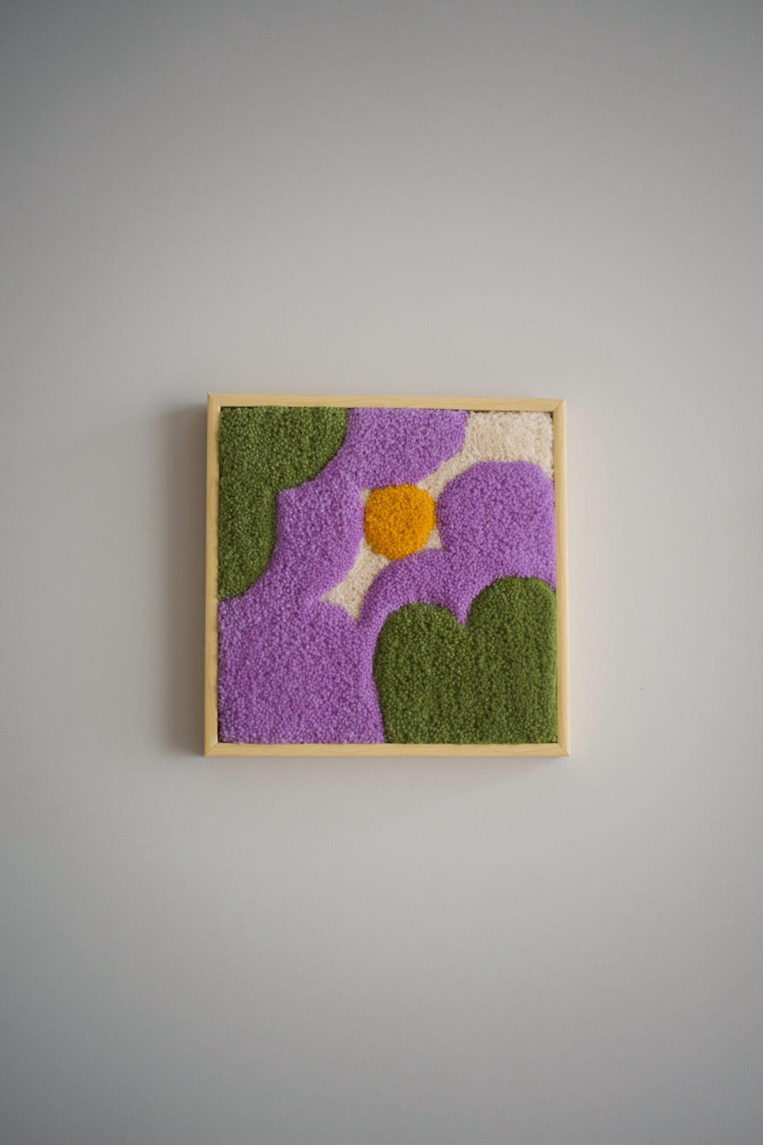 Handmade Wool Tufted Wall Art, Framed Textile Tapestry - Etsy UK