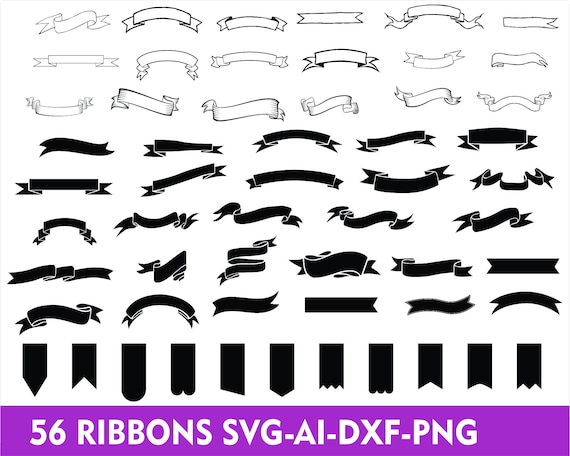 Ribbon Svgbanner Svgribbon Banner Svgtext Banner Svglabel | Etsy