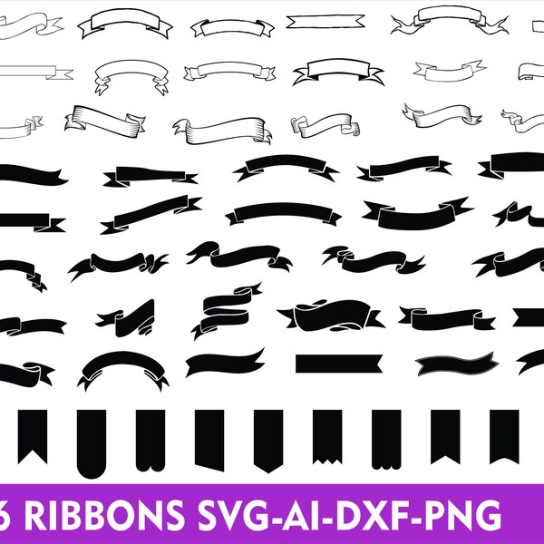 Ribbon Banner Svg - Etsy