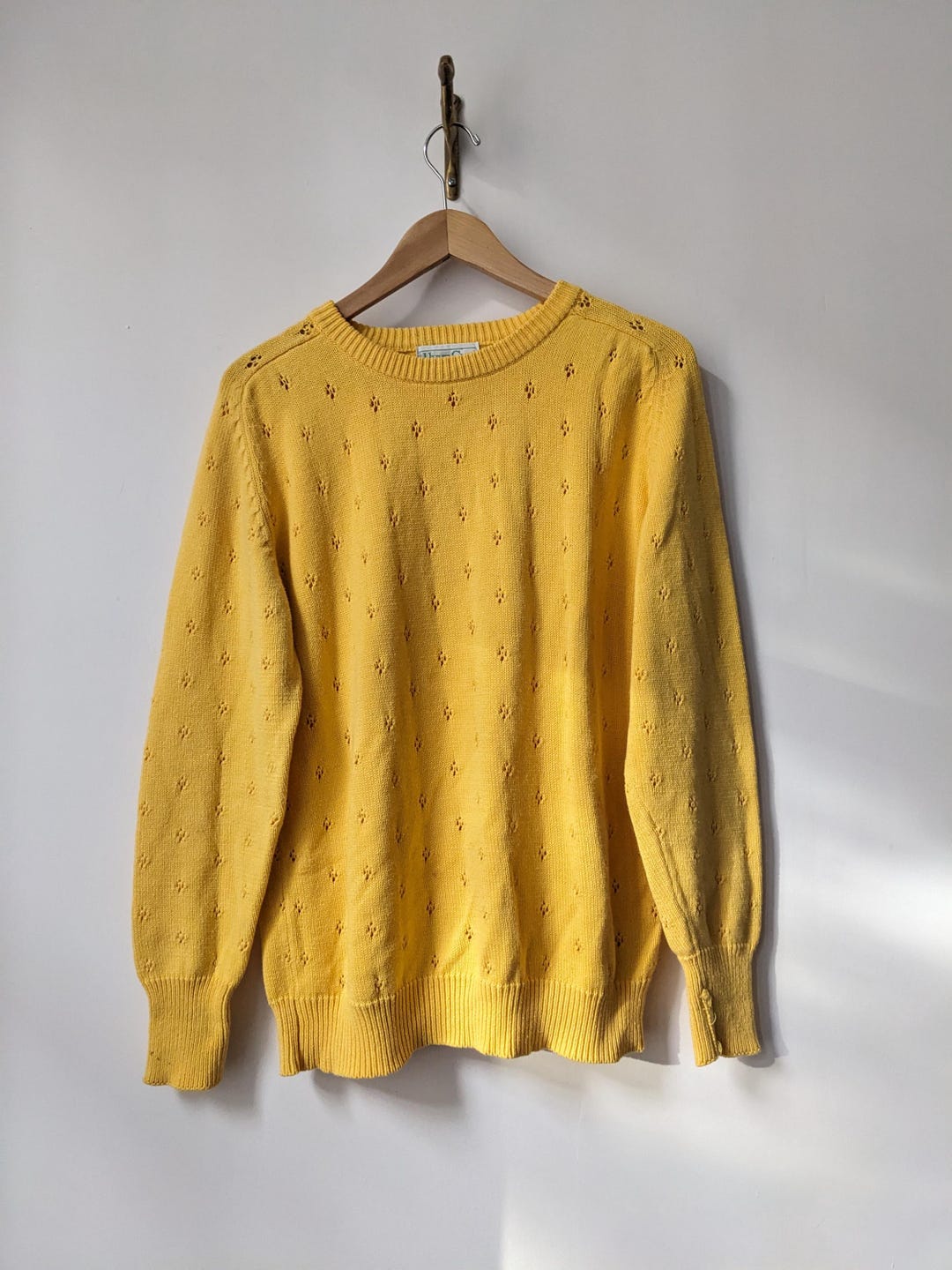 Vintage Hunt Club Floral Knit See Through Sweater Crewneck Pattern ...