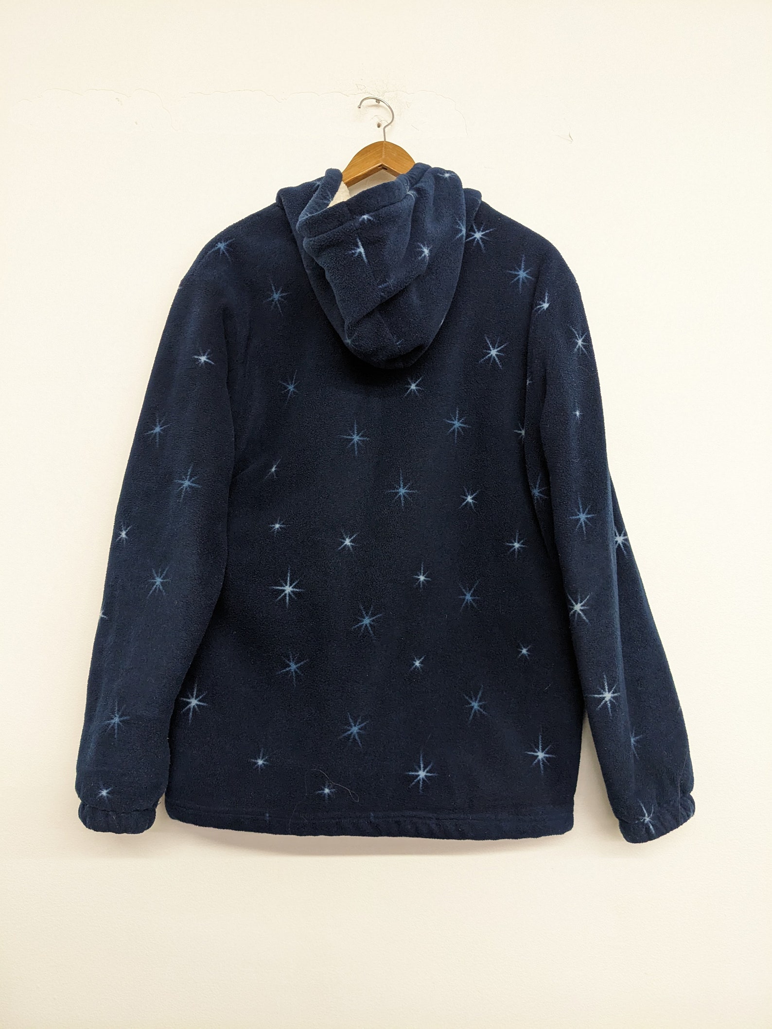 Vintage Wildlife Polar Bear Fleece Hooded Hood Zip Blue Snow Animal ...