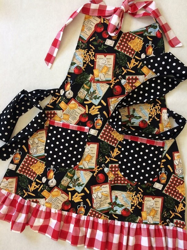 Italian Feast Apron - Reversible - Etsy