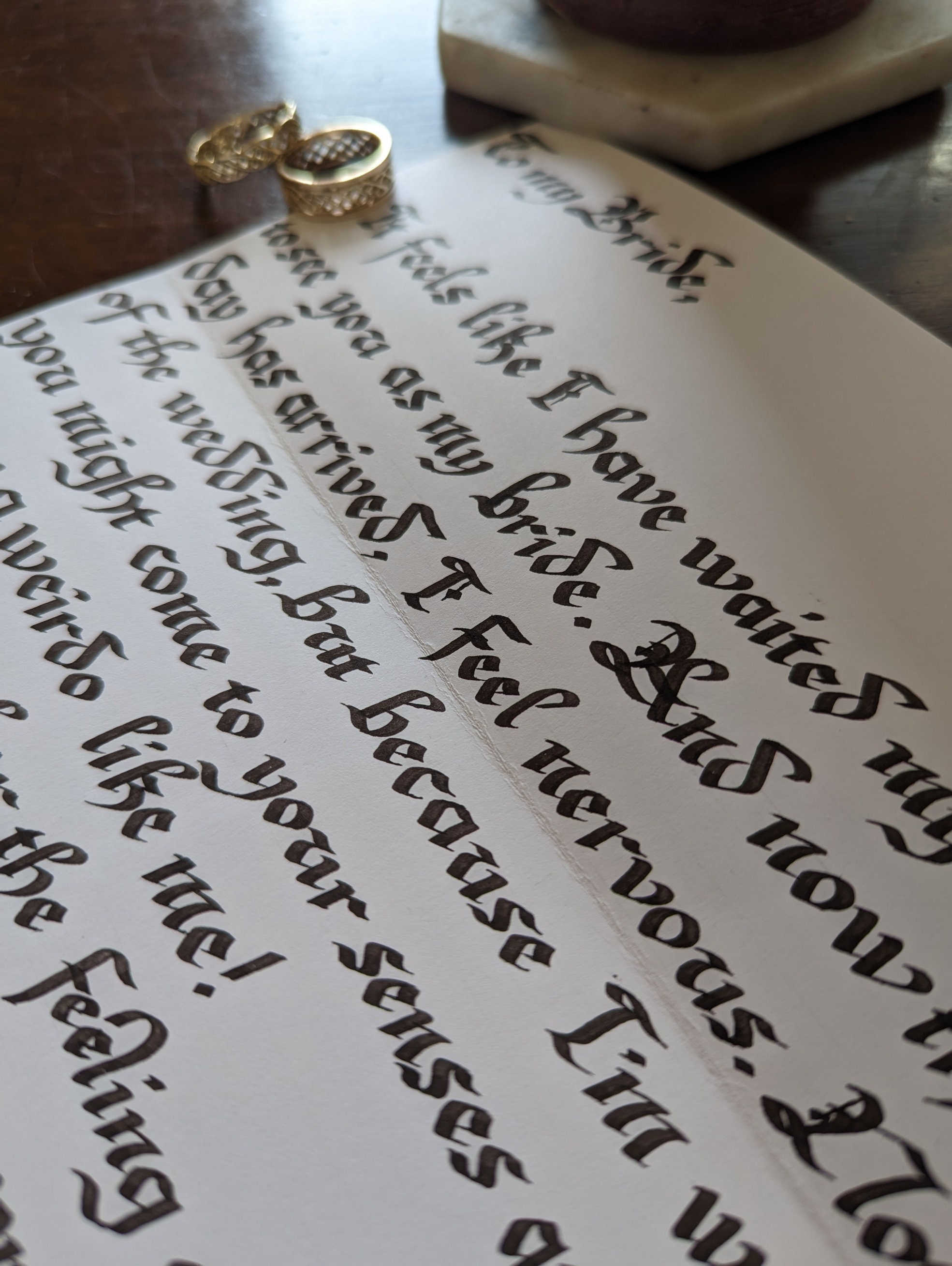 Personalised Wedding Day Letter to the Bride/groom - Etsy