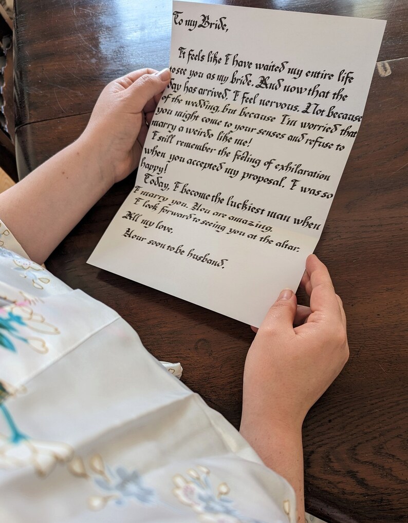 Personalised Wedding Day Letter to the Bride/groom - Etsy